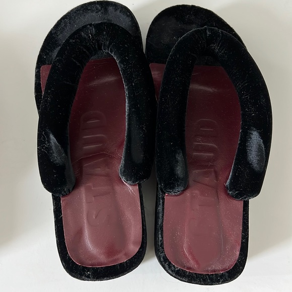 STAUD | Shoes | Staud Rio Platform Velvet Sandals | Poshmark